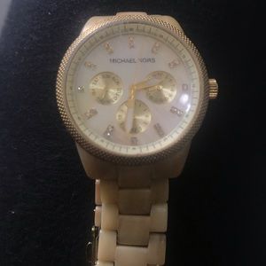 Michael Kors | Accessories | Authentic Michael Kors Tortoise Gold Watch ...